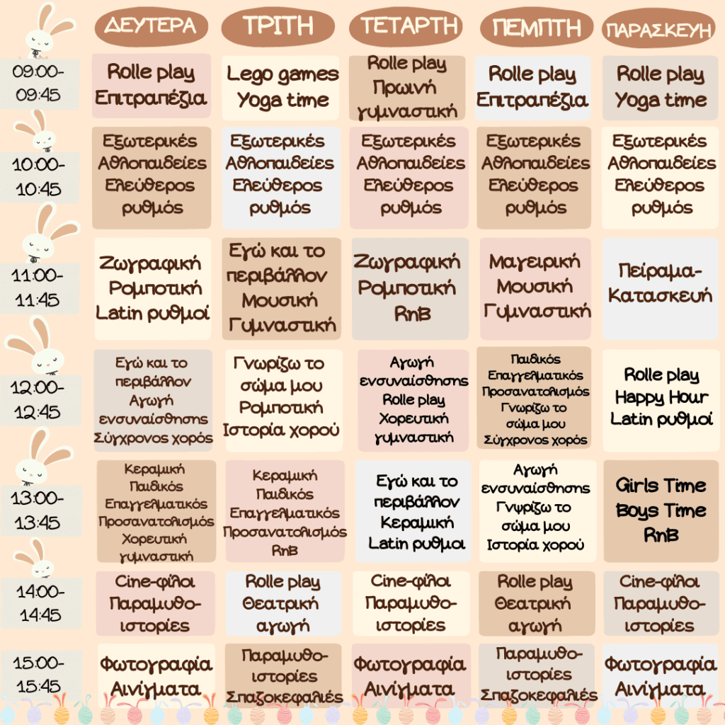 ΠΑΣΧΑΛΙΝΟ ΠΡΟΓΡΑΜΜΑ – ΚΔΑΠ Μικρόκοσμος
